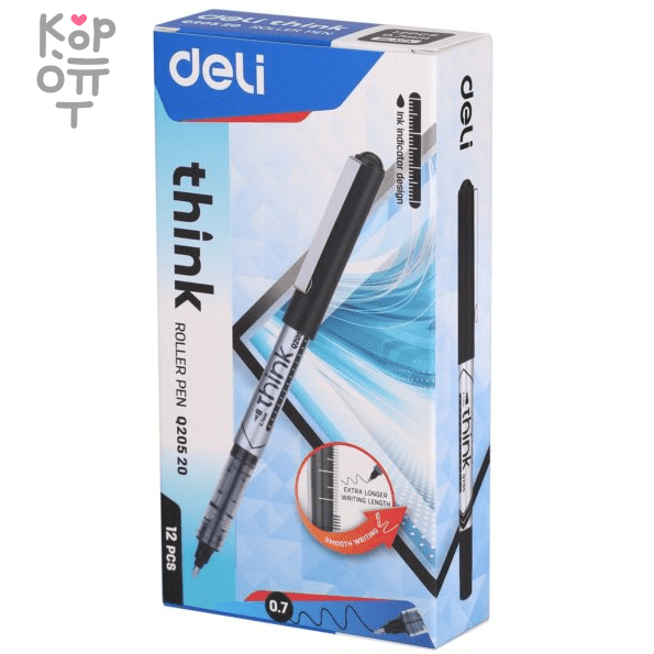 Deli Think Roller Pen - Ручка шариковая на масляной основе, черные ...