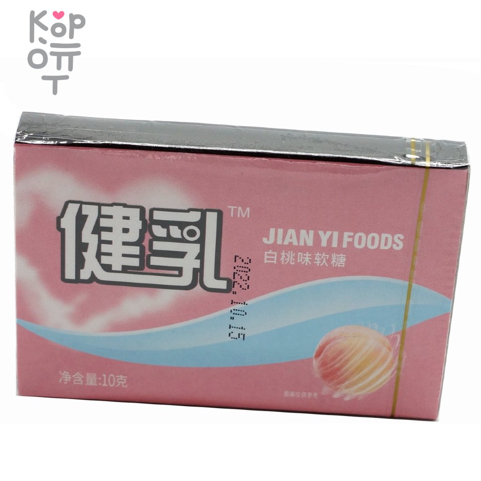Жевательная конфета JianYi foods с фруктовым вкусом, со вкусом Персика ...