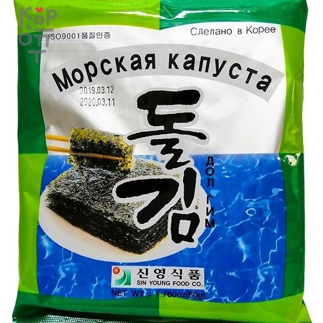 Морская капуста Обжаренная "Долгим" 50гр., 40шт. в Коробке по цене 12 ...
